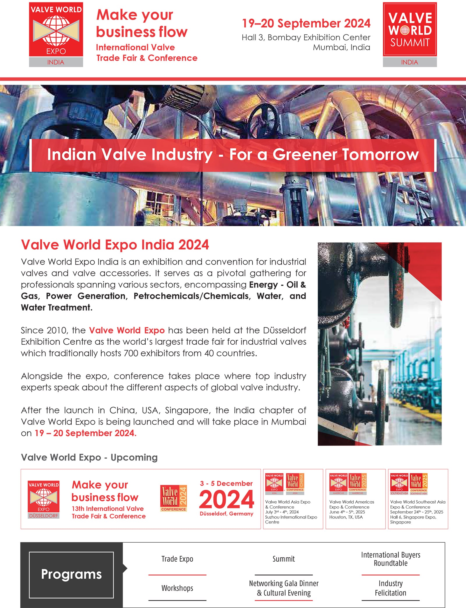 Download Brochure || Valve World Expo India
